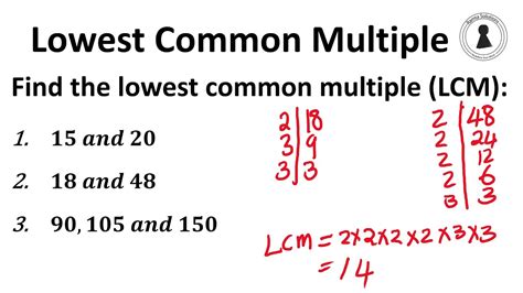 How To Find The Lowest Common Multiple Using Prime Factorisation Youtube