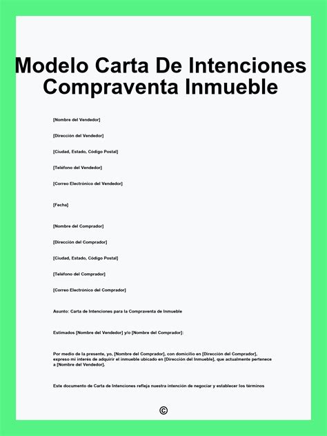 Modelo Carta De Intenciones Compra Empresa Modelo De Informe Pedagogico