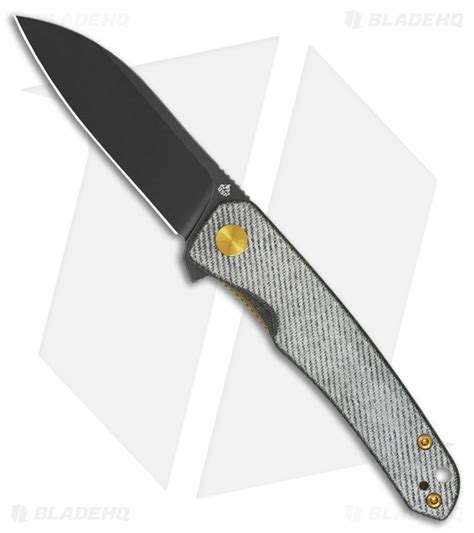 Qsp Otter Knife Blue Denim Micarta 27 Black Qs140f2