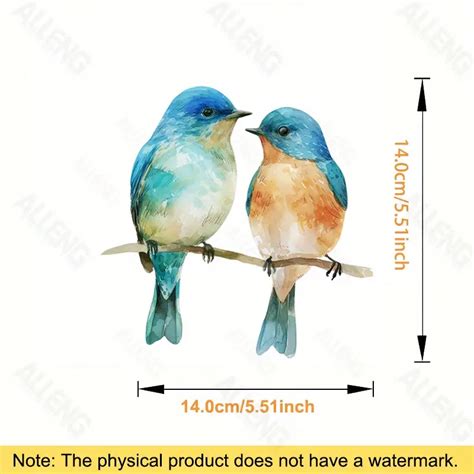 폴리염화비닐 조류 데칼 방수 자체 접착 수채화 클립아트 스티커 자동차 랩톱 창문 및 범퍼 유리 Temu Korea