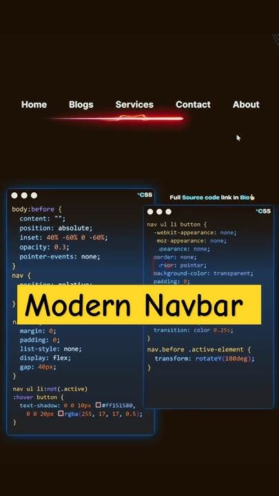 Morden Navbar Design Using Html Css Htmlfullcourse Htmltutorial Html5 Javascript Css