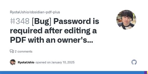 Bug Password Is Required After Editing A Pdf With An Owners Password