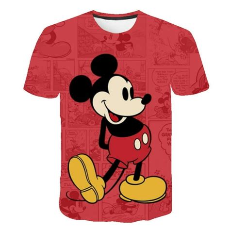 Camisetas De Verano 2023 De Mickey Mouse Camisetas De Dibujos Animados En 3d Camisetas De La