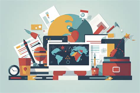 Education School Computer Network Technology Conceptvector