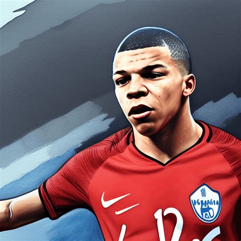 Kylian Mbappe Hyper Realistic Cartoon Illustration · Creative Fabrica