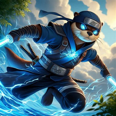The Ninja Otter 🥷🏻 D3 Ai Generated Artwork Nightcafe Creator