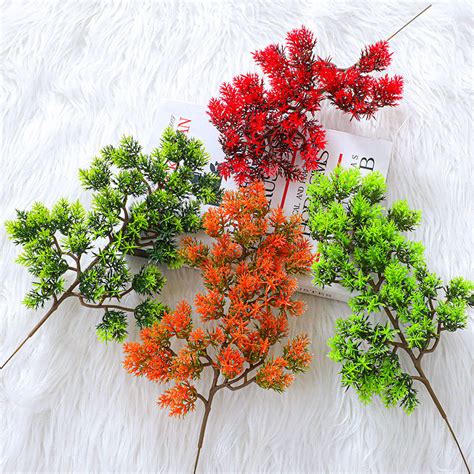Mini Artificial Pine Trees Pine Branches And Leaves Artificial Plant