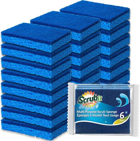 Scrubit Non Scratch Cleaning Scrub Sponges Scrubbing Dish Sponge Ideal For Washing