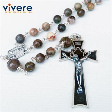 Jual Rosario Batu Alam Colorfull Agate 6 Mm Shopee Indonesia