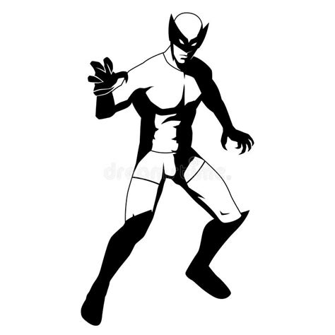 Vector Superhero Action Pose Illustration Isolated Stock Vector