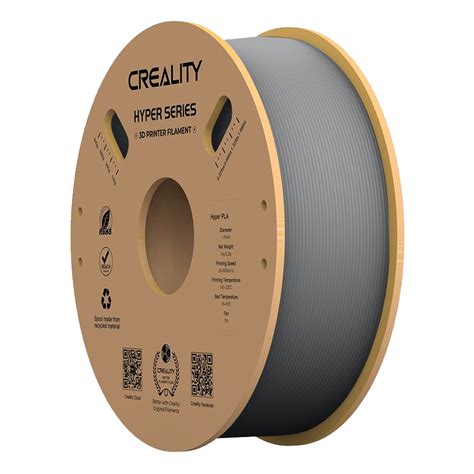 Creality Hyper Pla Filament 1 75mm Spool Of 1kg Grey 3301010340