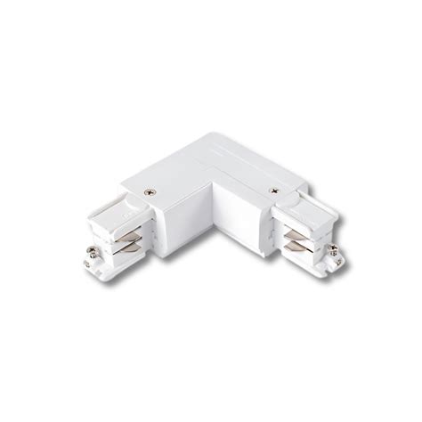 Tr Series Led Tracklighting Right Angle Track Joiner White Integrated Power