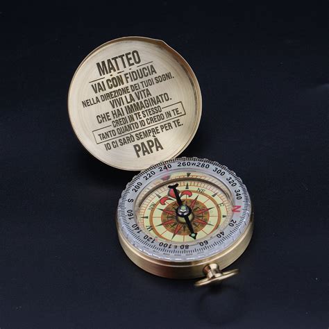 Lifepathcompass© Graverad Kompass På Italienska Lifepath Compass