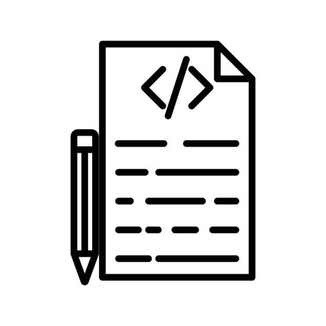 Script Icon Black And White Sign 47847271 Vector Art At Vecteezy