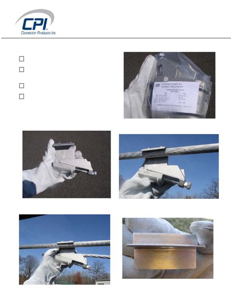 Tap Connector Installation Guide Pdf Electrical Connector