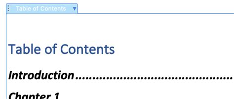 Create A Table Of Contents In Word Automatically Editing In Word
