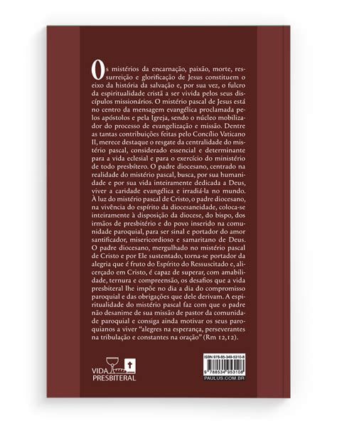 Padre Diocesano Testemunha Do Mistério Pascal Paulus Editora