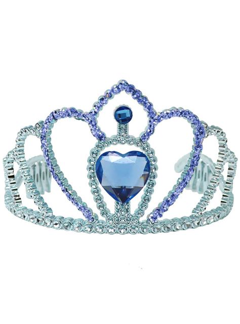 Blue Jewelled Princess Costume Tiara For Girls