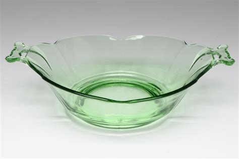 Uranium Glass Stemware With More Green Glass Table Décor Ebth