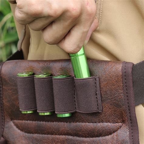 Tourbon Skeet Trap Shotgun Shell Pouch Leather 50ammo Waist Bag