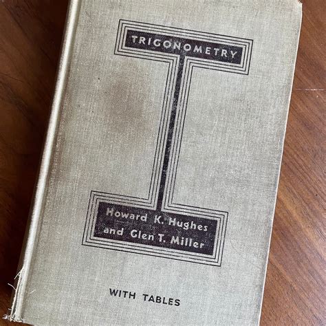 Antique Trigonometry Textbook 1938 Naval Training Station Hughes And Miller Etsy