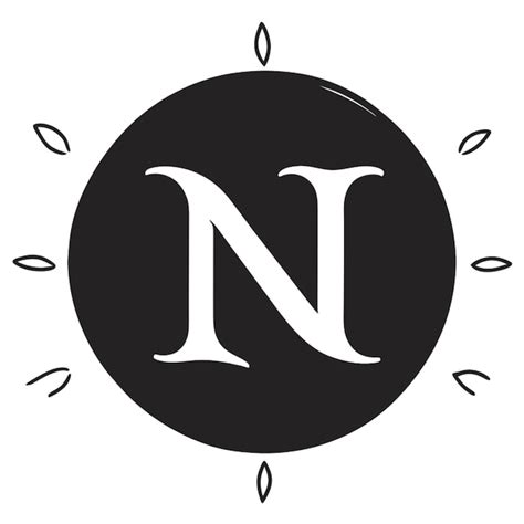 Logotipo Minimalista Con La Letra N Ilustración Vectorial Dibujo De