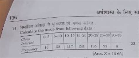 Calculate The Mode From The Following Grouped Frequency Distribution