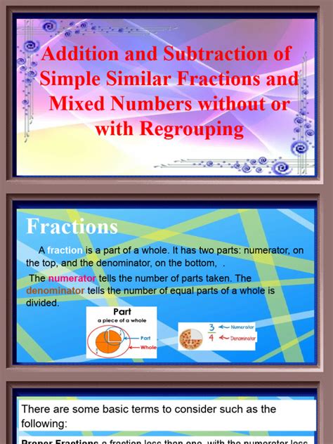 addition and subtraction of similar fractions and mixed numbers 1 pdf