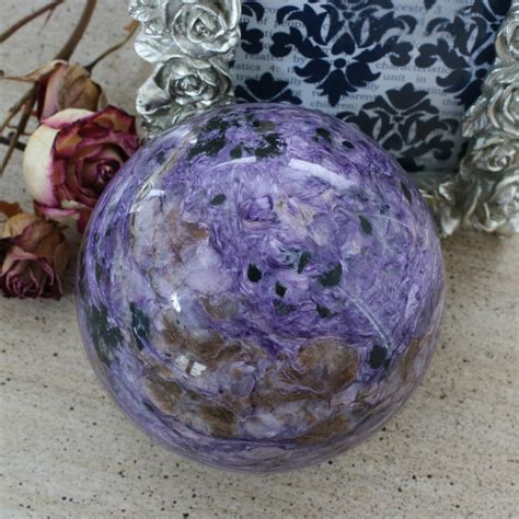 Large Charoite Sphere Crystal Ball Charoite Crystal Ball From Russia