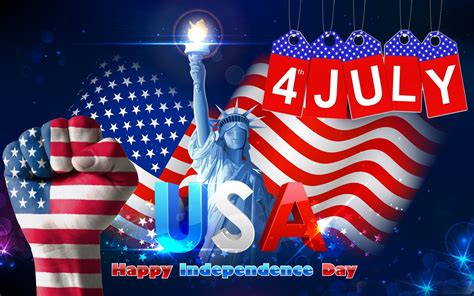 4 July Usa Independence Day Statue Of Liberty Wishes Quotes Messages