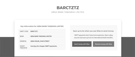 Understanding Absa Bank Tanzanias Swift Code A Comprehensive Guide