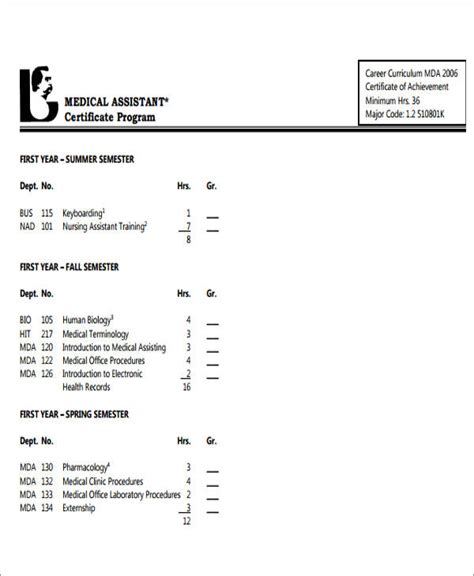 Free 5 Sample Medical Assistant Certificates In Ms Word Pdf