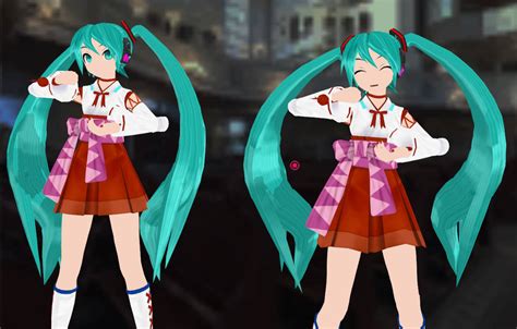 Mmd White Kimono Miku Dt By Fugtv On Deviantart