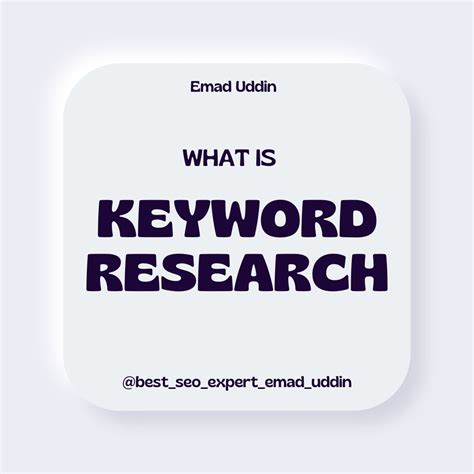 Emad Uddin On Linkedin Keyword Research Is The Practice Of Identifying