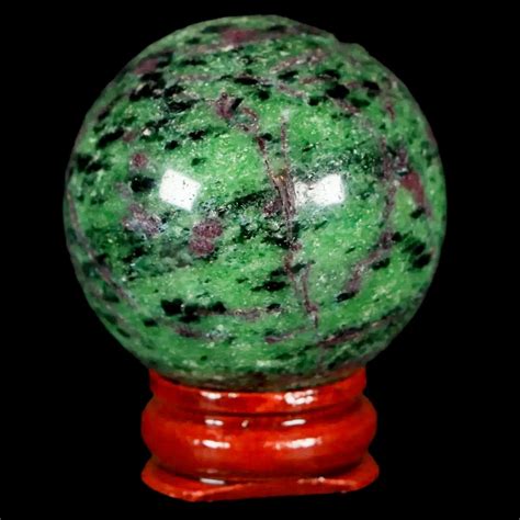 40mm Natural Polished Ruby In Zoisite Sphere Gemstone Crystal Sphere Ball Orb From Tanzania