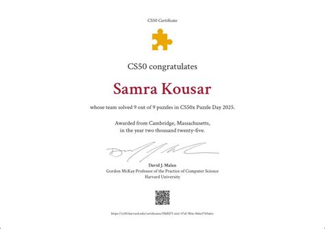 Cs50x Puzzleday2025 Harvardcs50 Icodeguru Logiclovers Samra Kousar