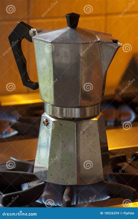 Traditional Italian Coffee Maker Stock Image Image Of Coffee