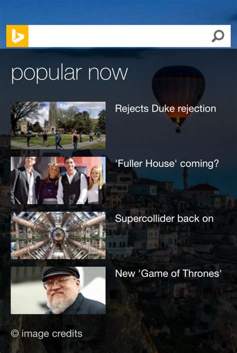 Bing Popular Now