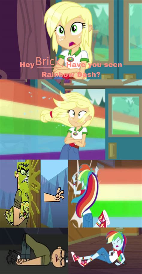Rainbow Dash Bumps Into Brick V2 By Nicolefrancesca On Deviantart