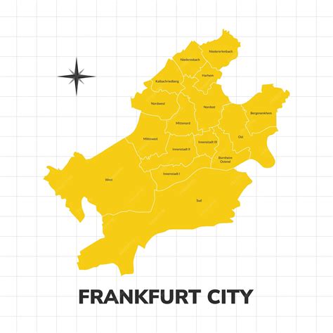 Premium Vector Frankfurt City Map Illustration Map Of The City In Germany