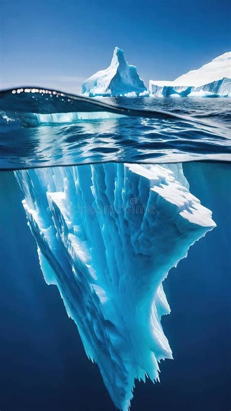 Iceberg Underwater View Taken Greenland Iceberg With Underwater View