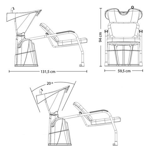 Lavatório Salão De Beleza Barbeiro Para Cabelo Cuba E Encosto Reclinável Marte Marrom Tabaco Dompel