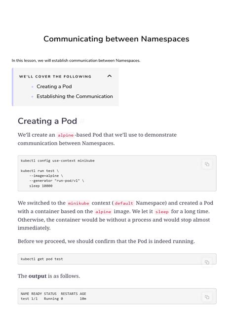 101 Communicating Between Namespaces Pdf Computer Programming