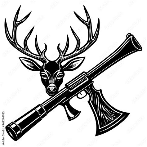 Vector Illustration Of Hunting And Fishing Emblem Logo Collection Of