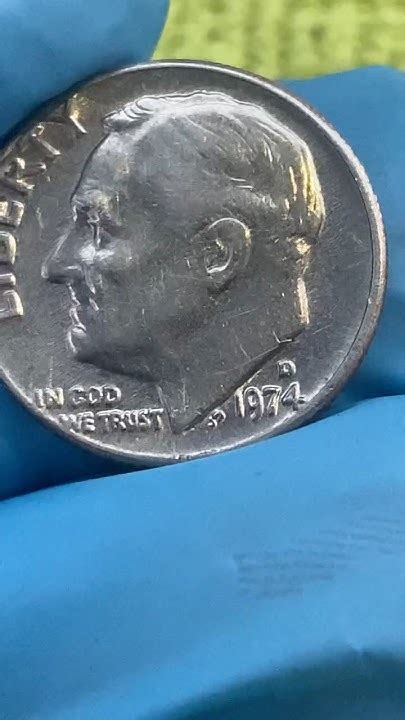 Rare 1974 D Dime Double Date And Mint Mark Liberty On Rim Errors