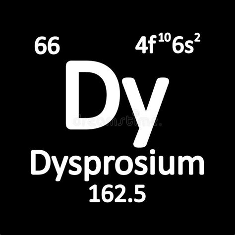 Element Of Terbium With Magnifying Glass Stock Illustration