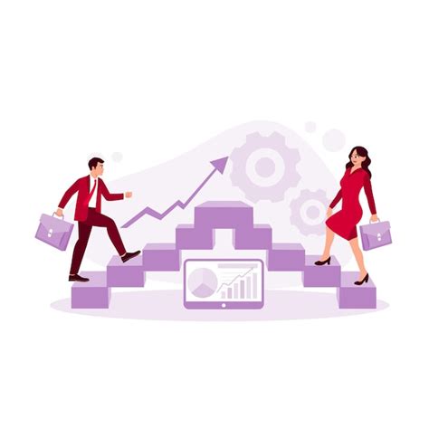 Premium Vector Business Concept Development Step By Step Worked Well Trend Modern Vector Flat