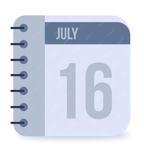 Ilustración Del Calendario Del Mes De Julio Vector Premium