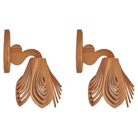 Swedish Designer Wall Lights Pine Sweden 1970s At 1stdibs