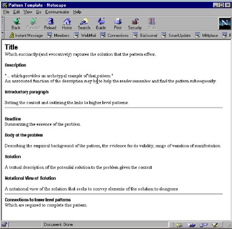A Problem Oriented Pattern Template Download Scientific Diagram